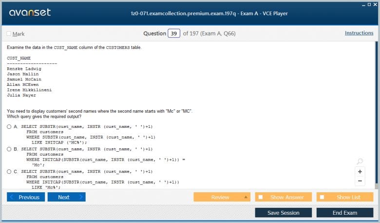Oracle Sql Certification Exam Dumps Oracle Sql Practice Test Questions Examcollection