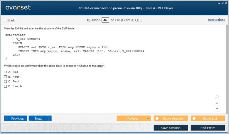 Oracle Sql Certification Exam Dumps Oracle Sql Practice Test Questions Examcollection