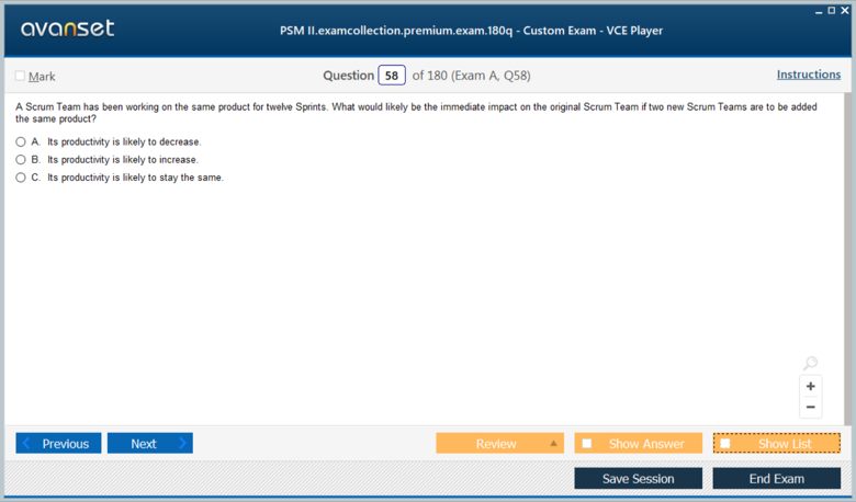 Scrum PSM II Test Practice Test Questions, Exam Dumps - ExamCollection